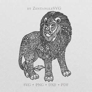 Lion Svg. Mandala Lion Svg. Lion Mandala Svg. Cricut, Silhouette Cut ...