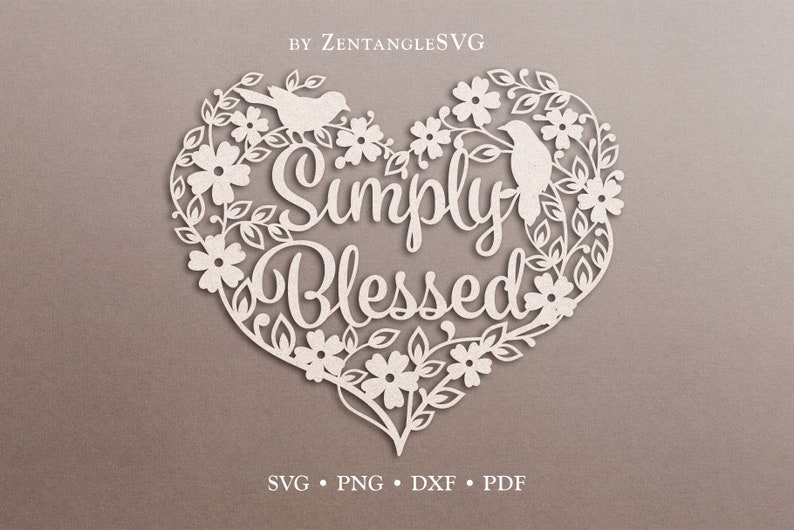 Simply Blessed Svg. Digital SVG PNG DXF for Laser Cut, Paper Cut ...