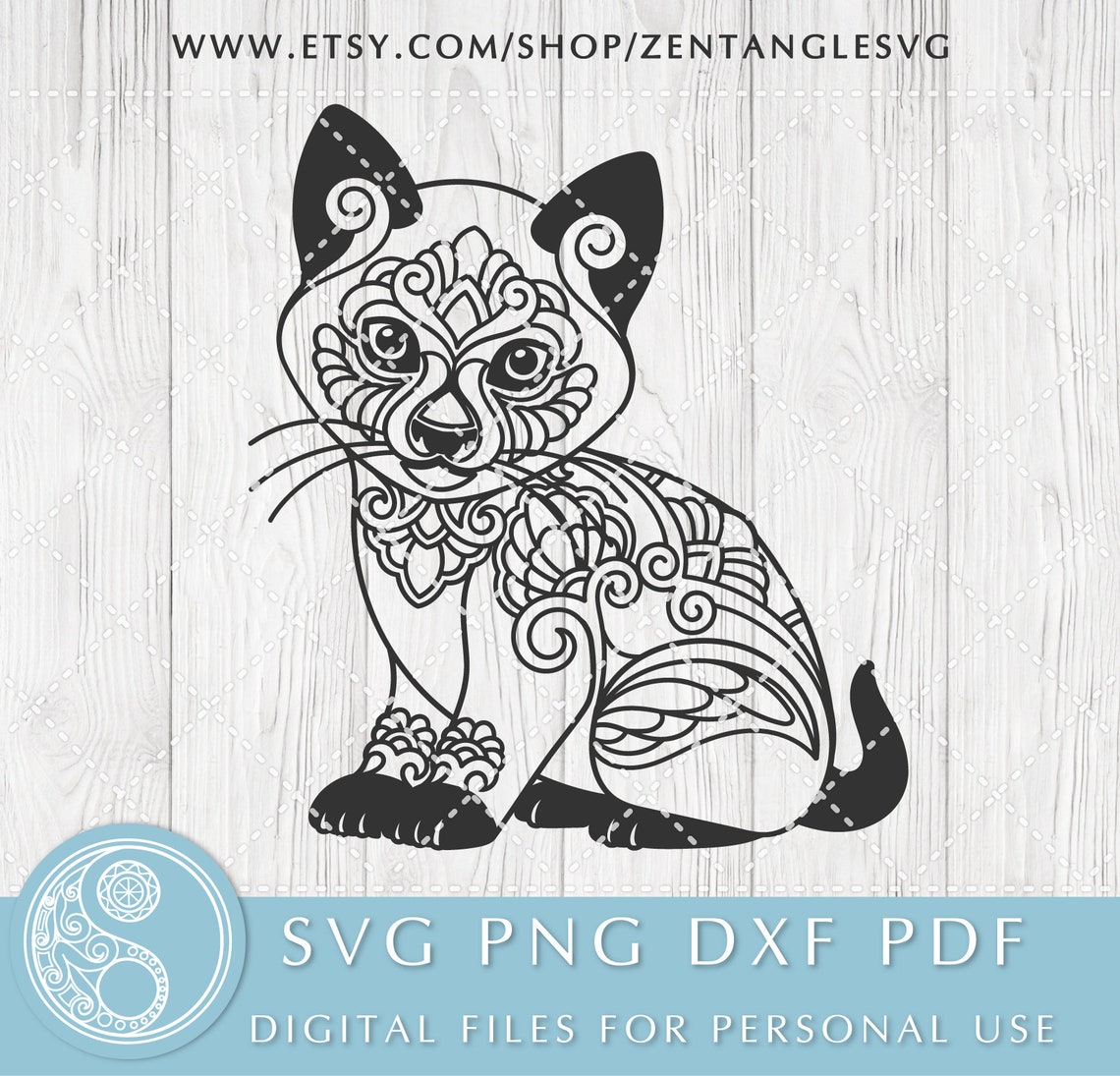 Mandala Cat Svg. Mandala Pet Svg. Kitten Svg. Cricut and - Etsy