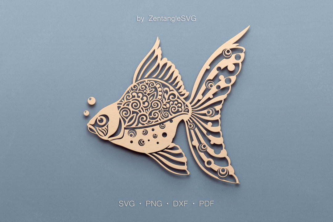 Goldfish Svg. Digital SVG PNG DXF for Laser Cut, Paper Cut, Cricut ...
