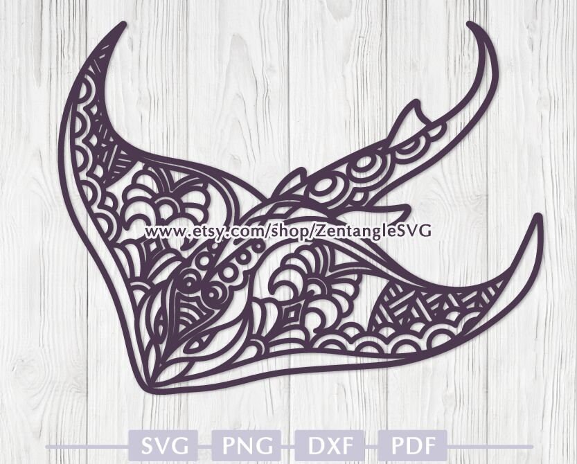 Manta ray SVG. Stingray Svg. Stingray papercut template. | Etsy