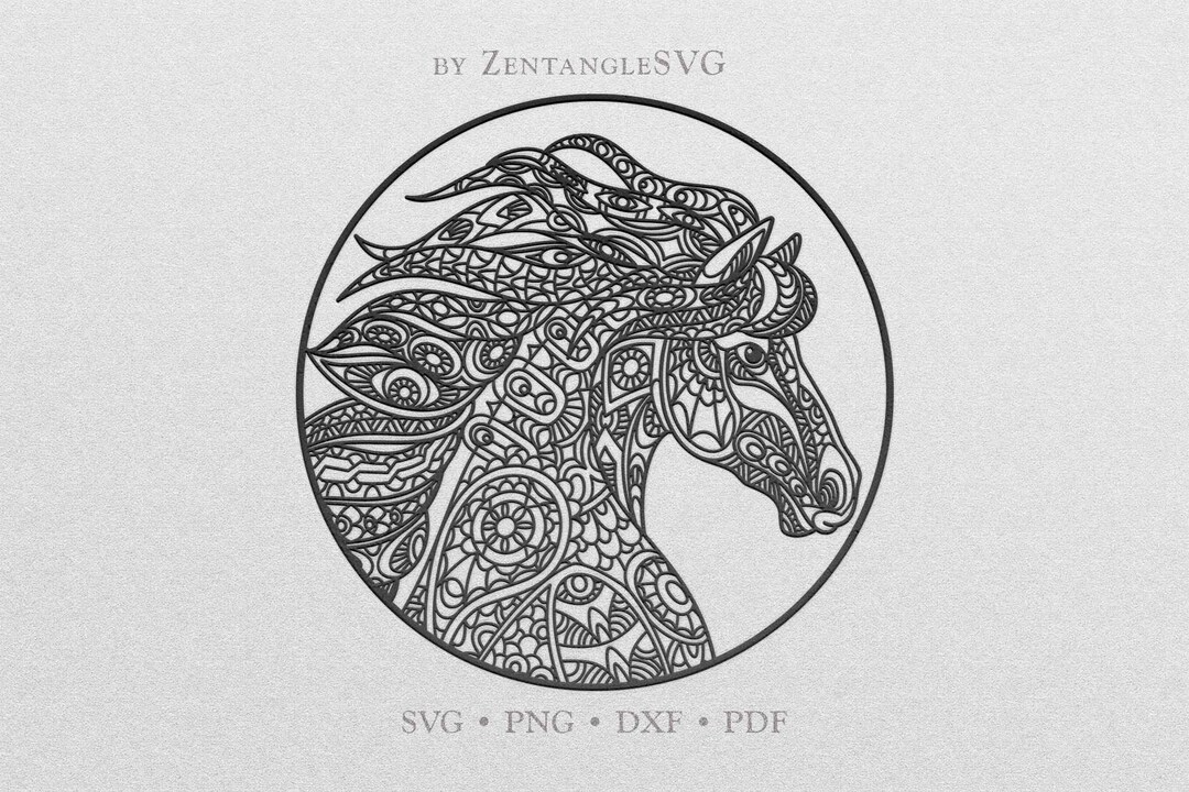 Mandala Horse Svg. Horse Mandala Svg. Cricut, Silhouette Cut File. Svg ...