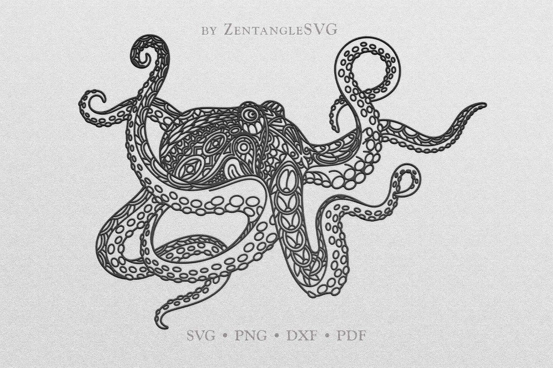 Octopus Svg. Mandala Octopus Svg. Sea Ocean Svg. Cricut, Silhouette Cut ...