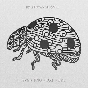Mandala Ladybug Svg. Lady Bug Mandala Svg. Cricut, Silhouette Cut File ...