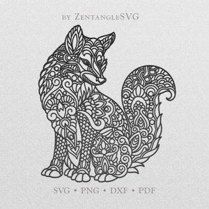 Mandala Fox Svg. Fox Mandala Svg. Fox Svg. Cricut, Silhouette Cut File ...