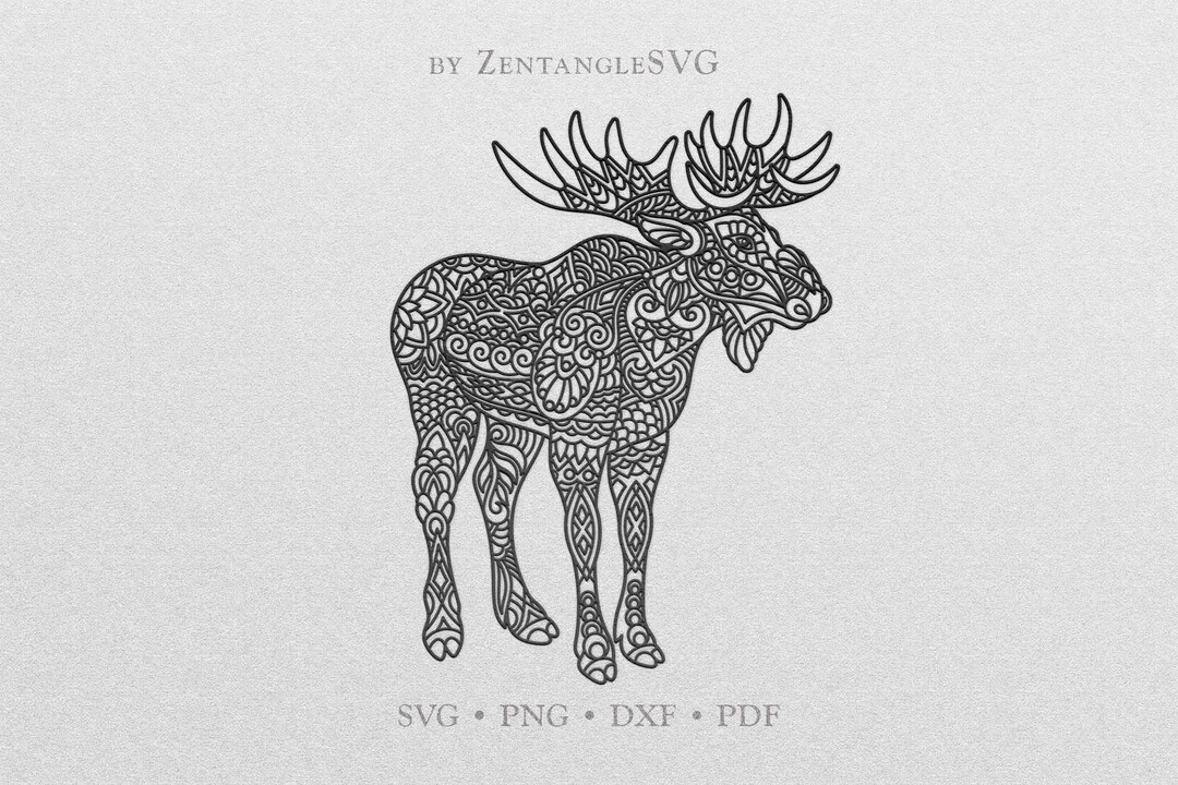 Moose Svg. Mandala Moose Svg. Elk Mandala Svg. Cricut, Silhouette Cut ...