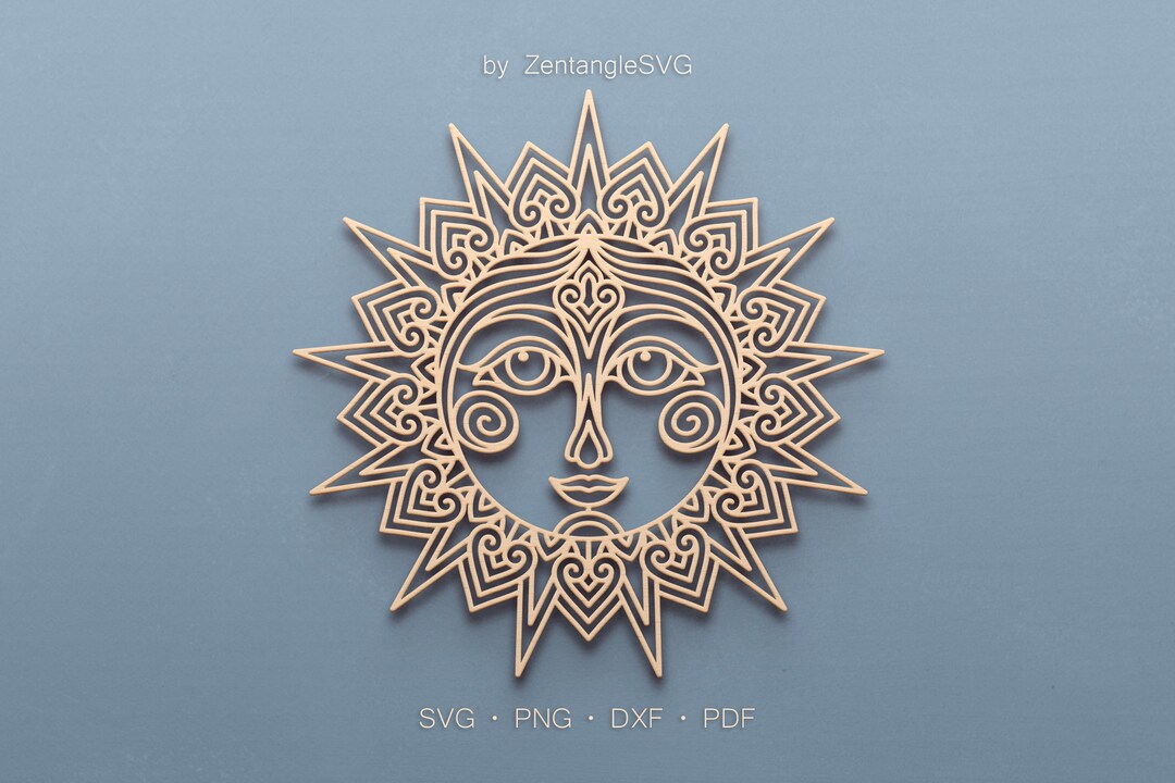 Sun Svg. Digital SVG PNG DXF for Laser Cut, Paper Cut, Cricut ...