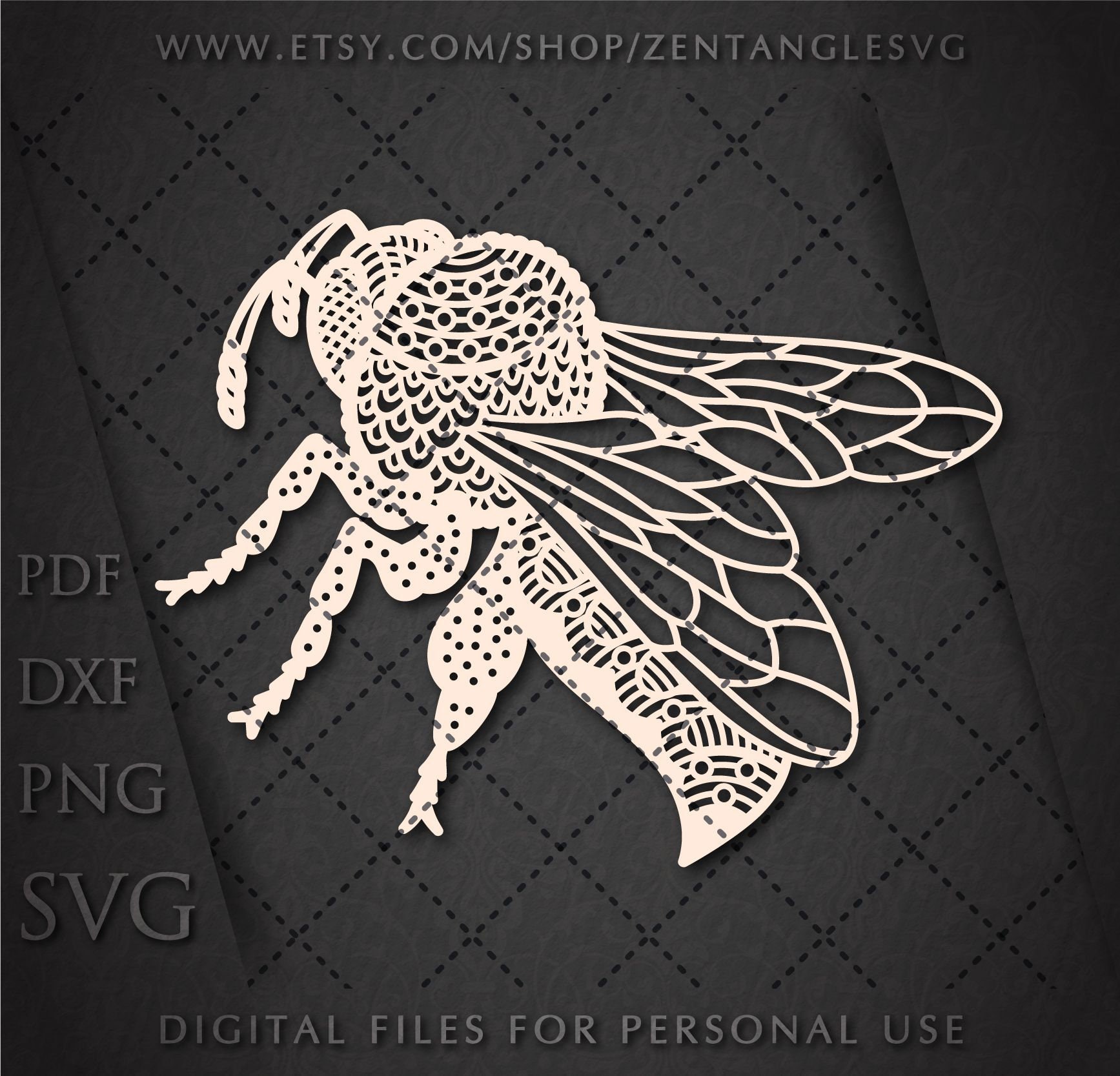 Clip Art & Image Files Honey Bee Bee mandala SVG Mandala SVG design for ...