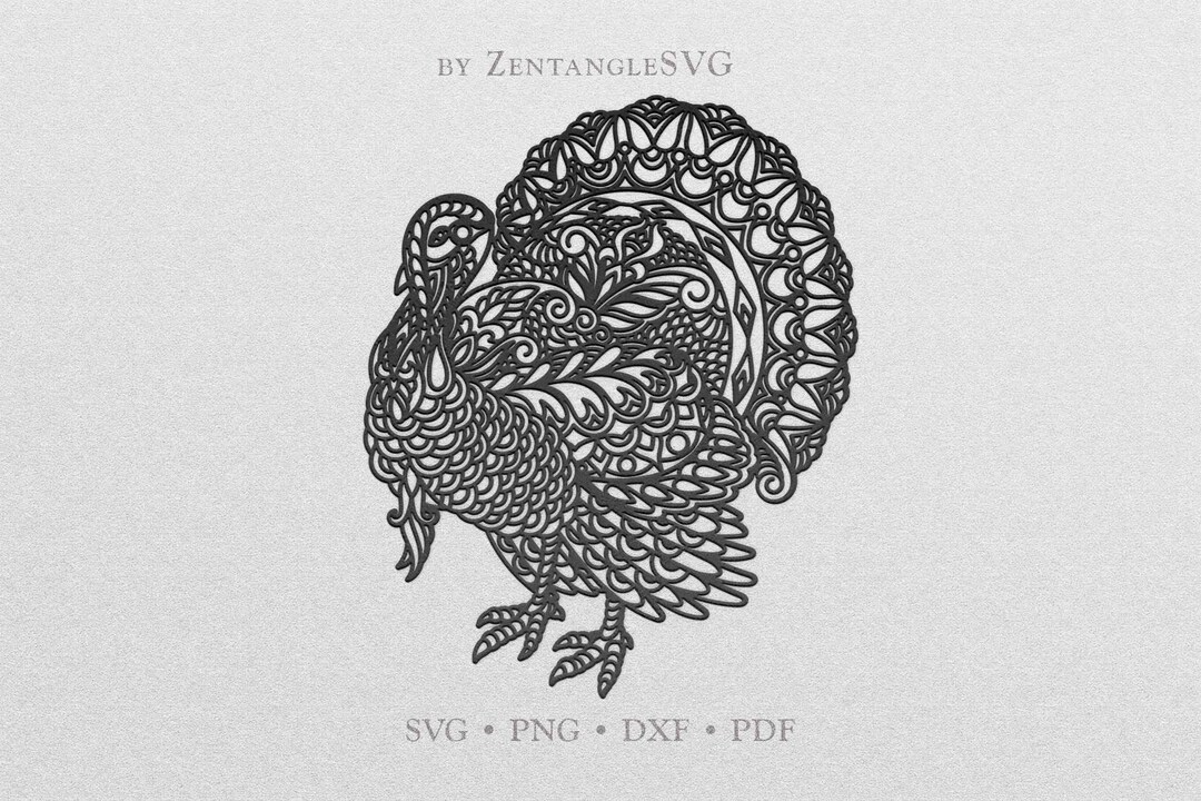Mandala Turkey Bird Svg. Farm Turkey Bird Svg. Cricut, Silhouette Cut ...