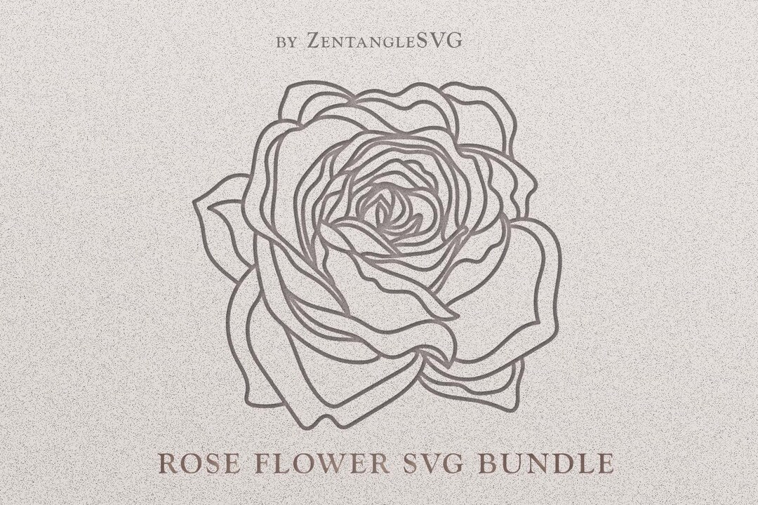 Rose Svg Bundle. Rose Flowers Svg. Cricut, Silhouette Cut File. Svg ...