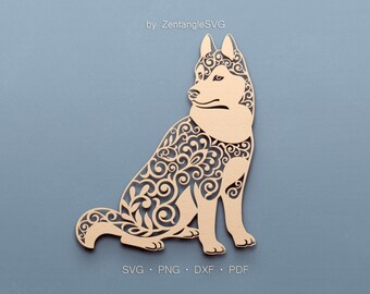 Husky Dog Svg. Digital SVG PNG DXF for Laser Cut, Paper Cut, Cricut ...
