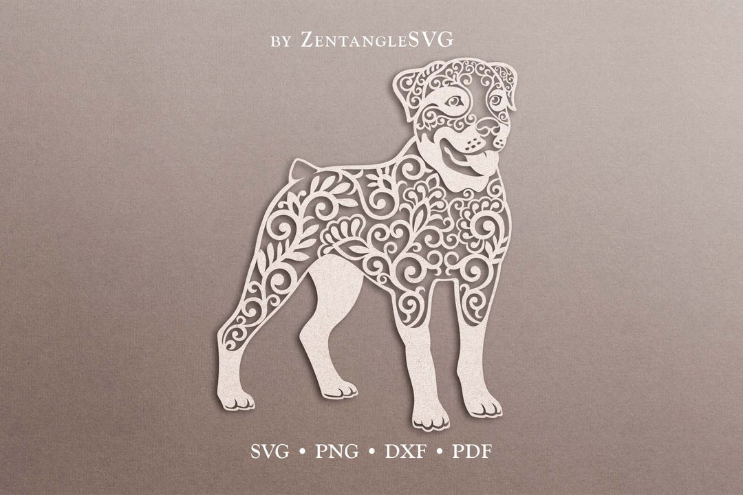 Rottweiler Dog Svg. Digital SVG PNG DXF for Laser Cut Paper - Etsy
