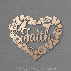 Faith Heart Svg. Digital SVG PNG DXF for Laser Cut, Paper Cut, Cricut ...