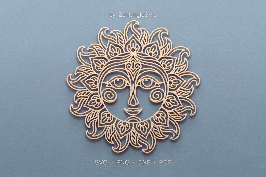 Sun Svg. Digital SVG PNG DXF for Laser Cut, Paper Cut, Cricut ...