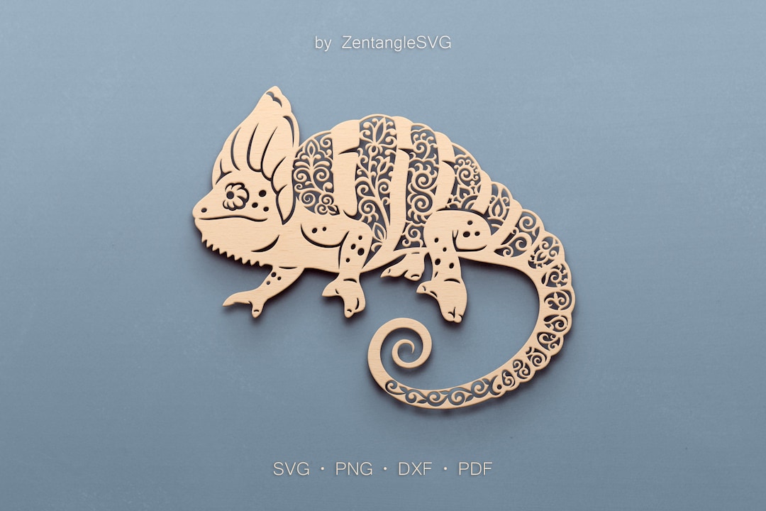 Chameleon Svg. Digital SVG PNG DXF for Laser Cut, Paper Cut, Cricut ...