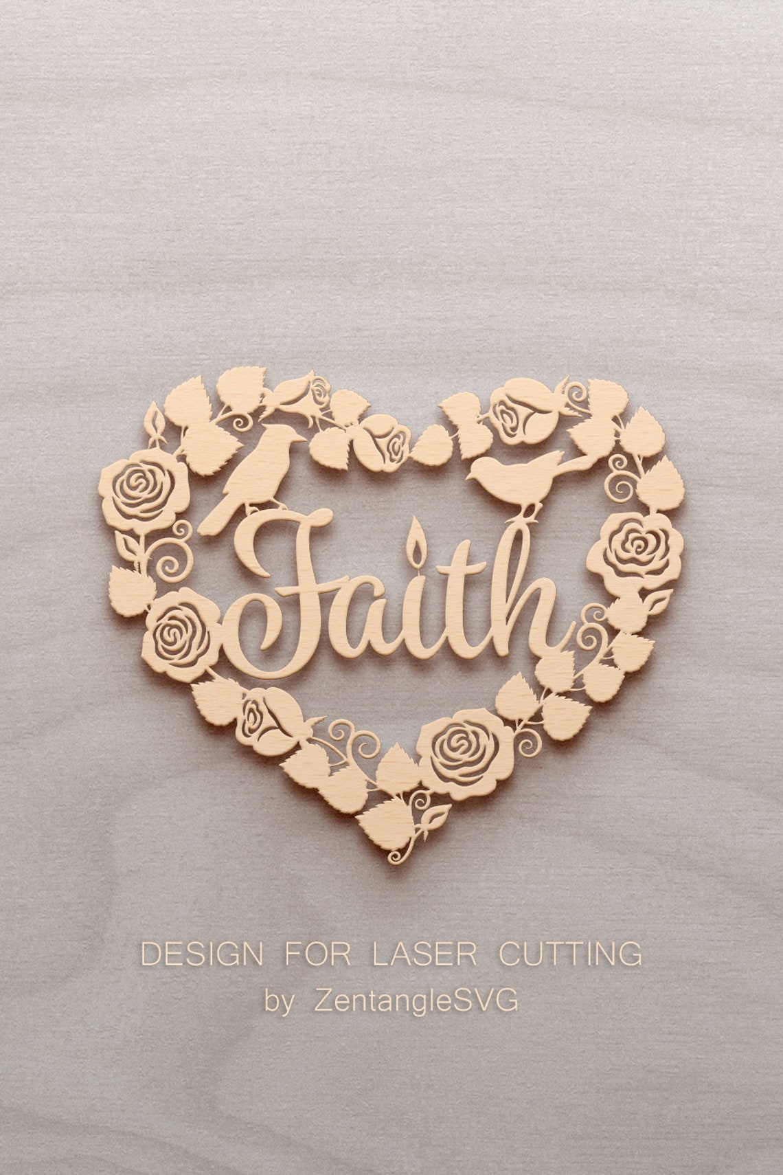 Faith Heart Svg. Digital SVG PNG DXF for Laser Cut, Paper Cut, Cricut ...