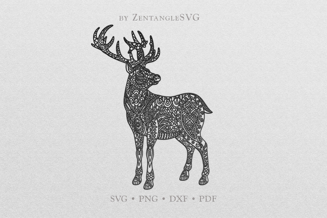 Mandala Deer Svg. Forest Deer Mandala Svg. Cricut, Silhouette Cut File ...