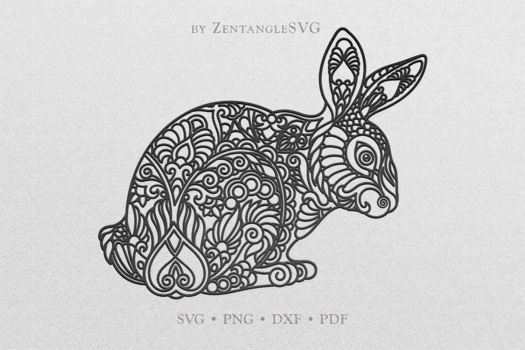 Easter Bunny Svg. Easter Rabbit Svg. Mandala Cricut, Silhouette Cut ...