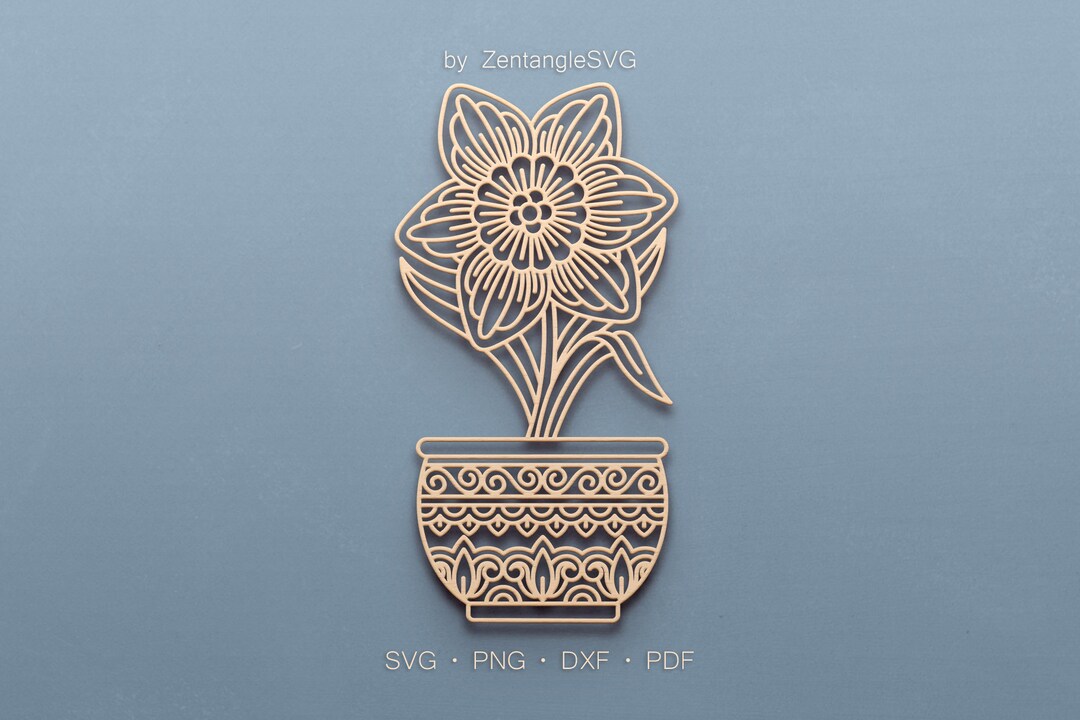 Daffodil Svg. Digital SVG PNG DXF for Laser Cut, Paper Cut, Cricut ...