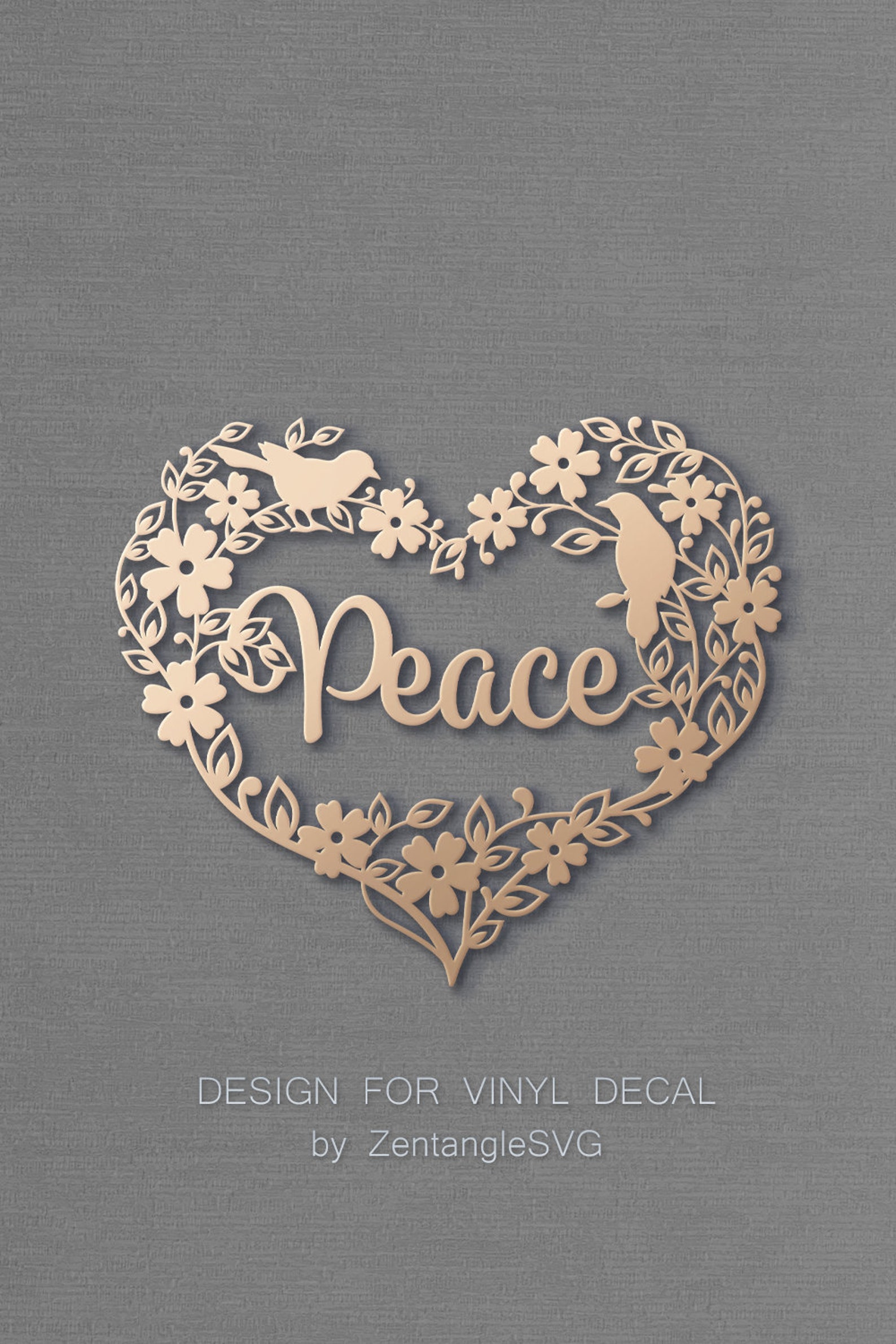 Peace Svg Heart. Digital SVG PNG DXF for Laser Cut, Paper Cut, Cricut ...