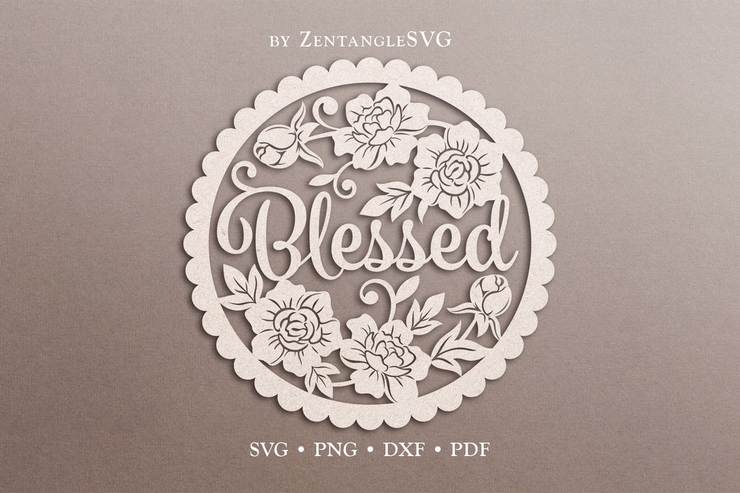 Blessed Svg. Digital SVG PNG DXF for Laser Cut Paper Cut - Etsy