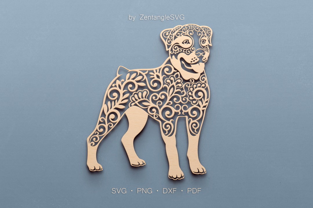 Rottweiler Dog Svg. Digital SVG PNG DXF for Laser Cut, Paper Cut ...