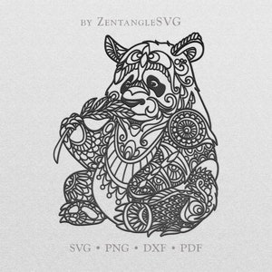 Panda Svg. Mandala Panda Svg. Panda Bear Svg. Cricut, Silhouette Cut ...
