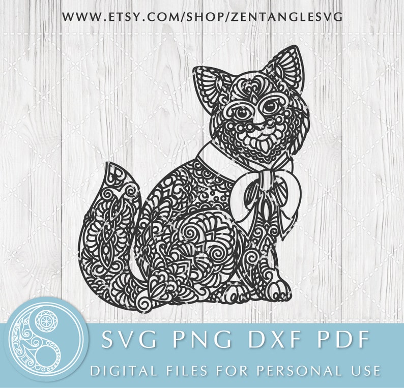 Mandala Cat Svg. Mandala Pet Svg. Kitten Svg. Cricut and - Etsy