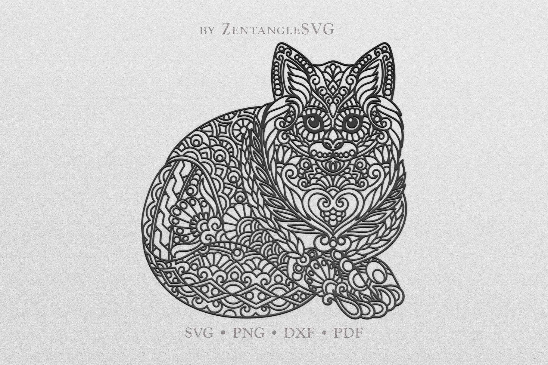 Mandala Cat Svg. Mandala Pet Svg. Kitten Svg. Cricut - Etsy
