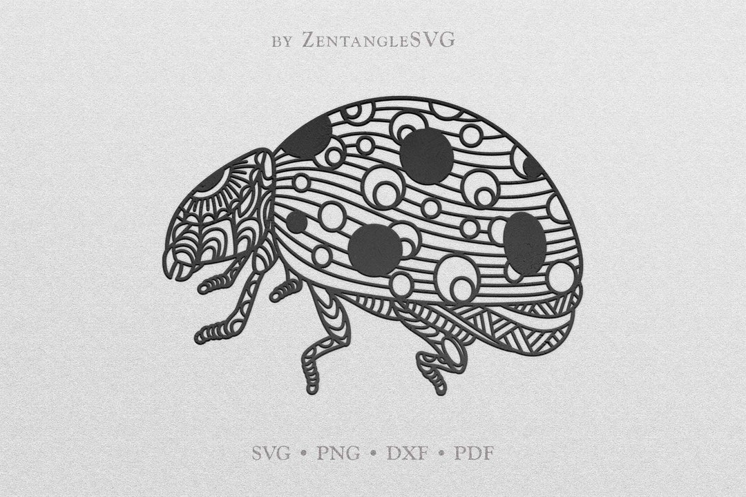 Mandala Ladybug Svg. Lady Bug Mandala Svg. Cricut, Silhouette Cut File ...