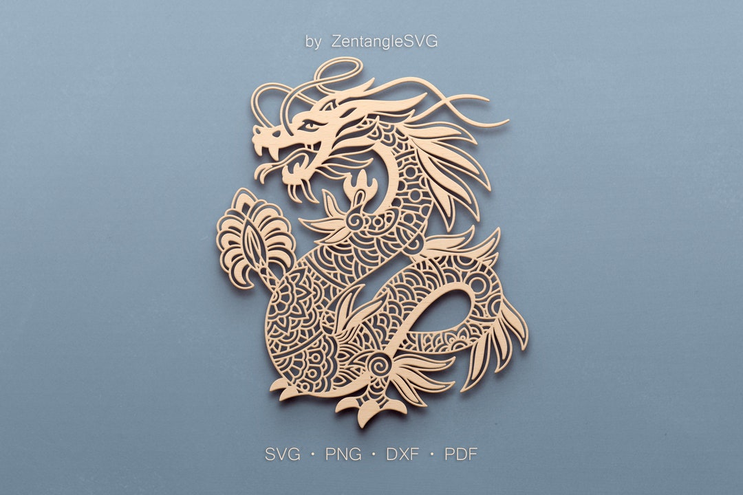 Dragon Svg. Digital SVG PNG DXF for Laser Cut, Paper Cut, Cricut ...