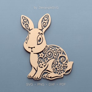 Bunny Svg. Rabbit Svg. Digital SVG PNG DXF for Laser Cut, Paper Cut ...