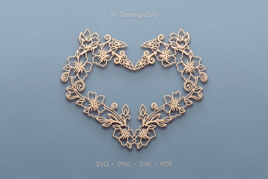 Love Heart Svg. Digital SVG PNG DXF for Laser Cut, Paper Cut, Cricut ...