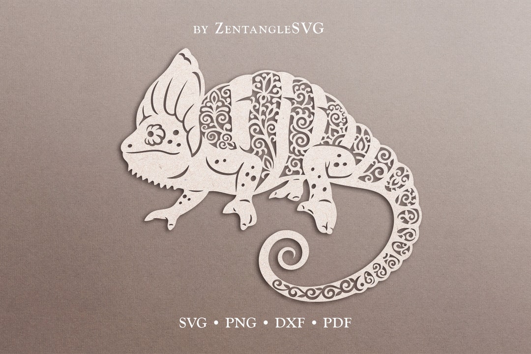 Chameleon Svg. Digital SVG PNG DXF for Laser Cut Paper Cut - Etsy