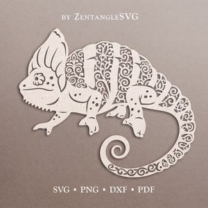 Chameleon Svg. Digital SVG PNG DXF for Laser Cut, Paper Cut, Cricut ...