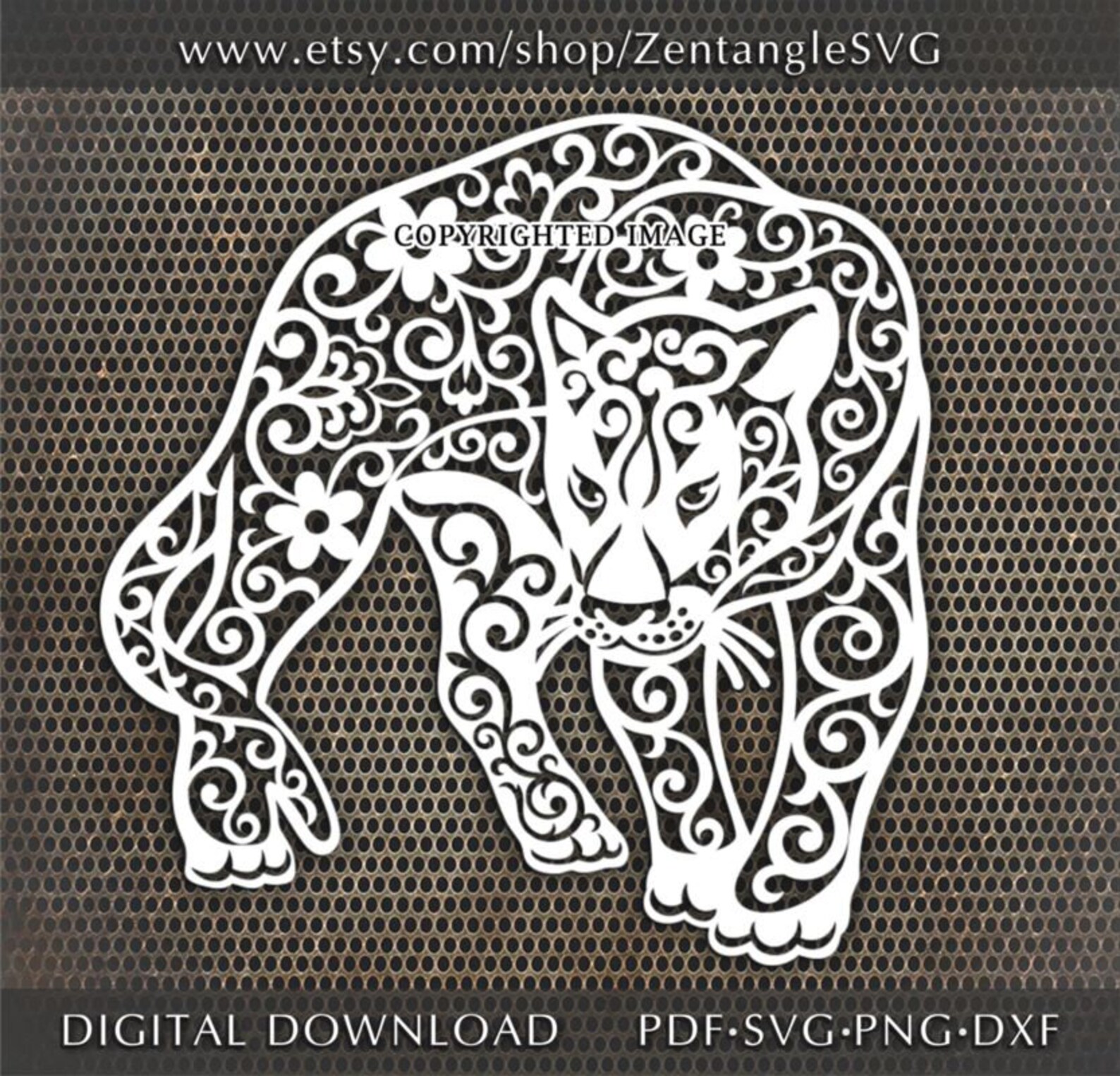 Panther PAPERCUT TEMPLATE. Panther Svg. Digital SVG Cricut | Etsy