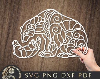 Baby Bear Mandala - Etsy