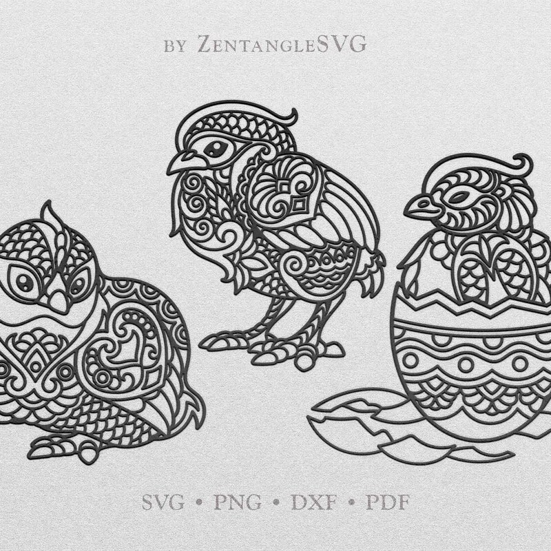 Zentangle Chicken - Etsy