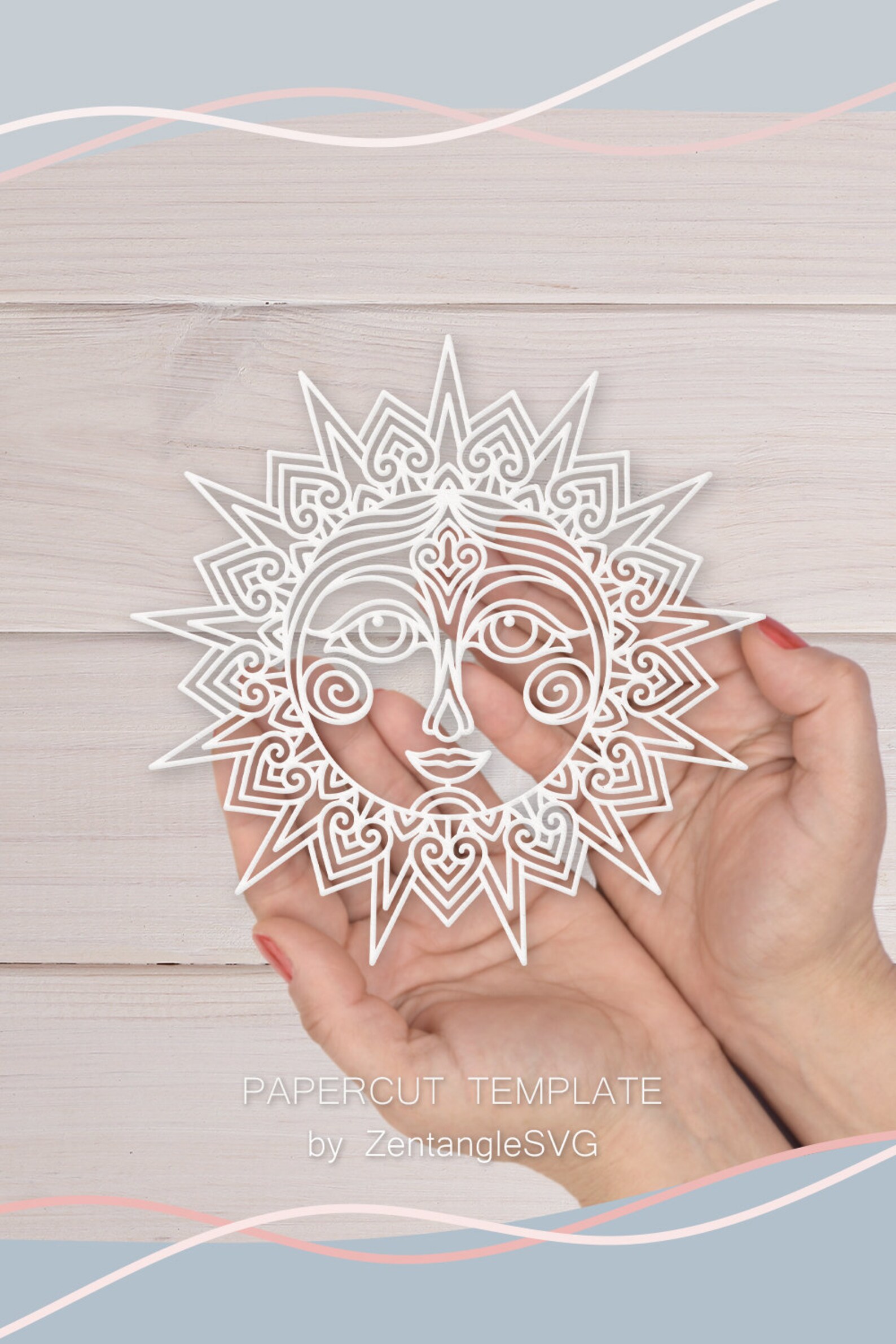Sun Svg. Digital SVG PNG DXF for Laser Cut, Paper Cut, Cricut ...