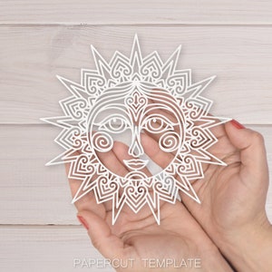Sun Svg. Digital SVG PNG DXF for Laser Cut, Paper Cut, Cricut ...