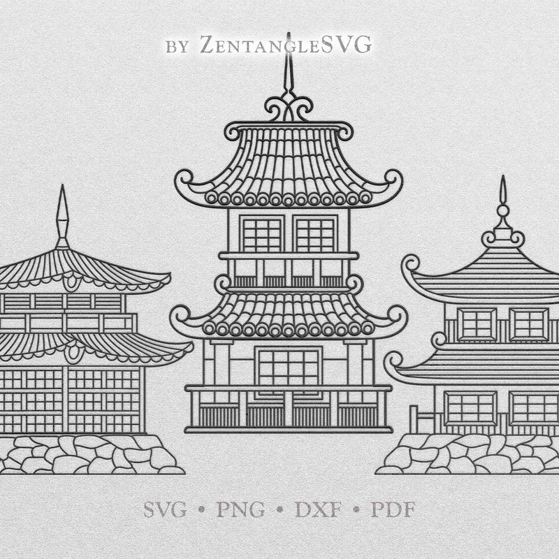 Chinese Pagoda Stickers - Etsy