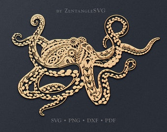 Octopus Paper Cut Svg - Etsy