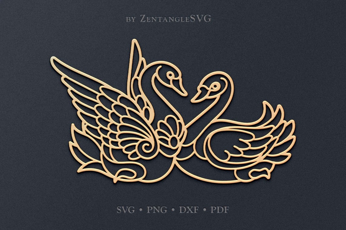 Swan Svg. Digital SVG PNG DXF for Laser Cut, Paper Cut, Cricut ...