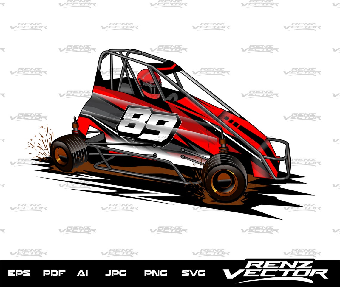 Dirt Track Svg Dirt Racing Svg Dirt Car Svg Winged Car Svg - Etsy