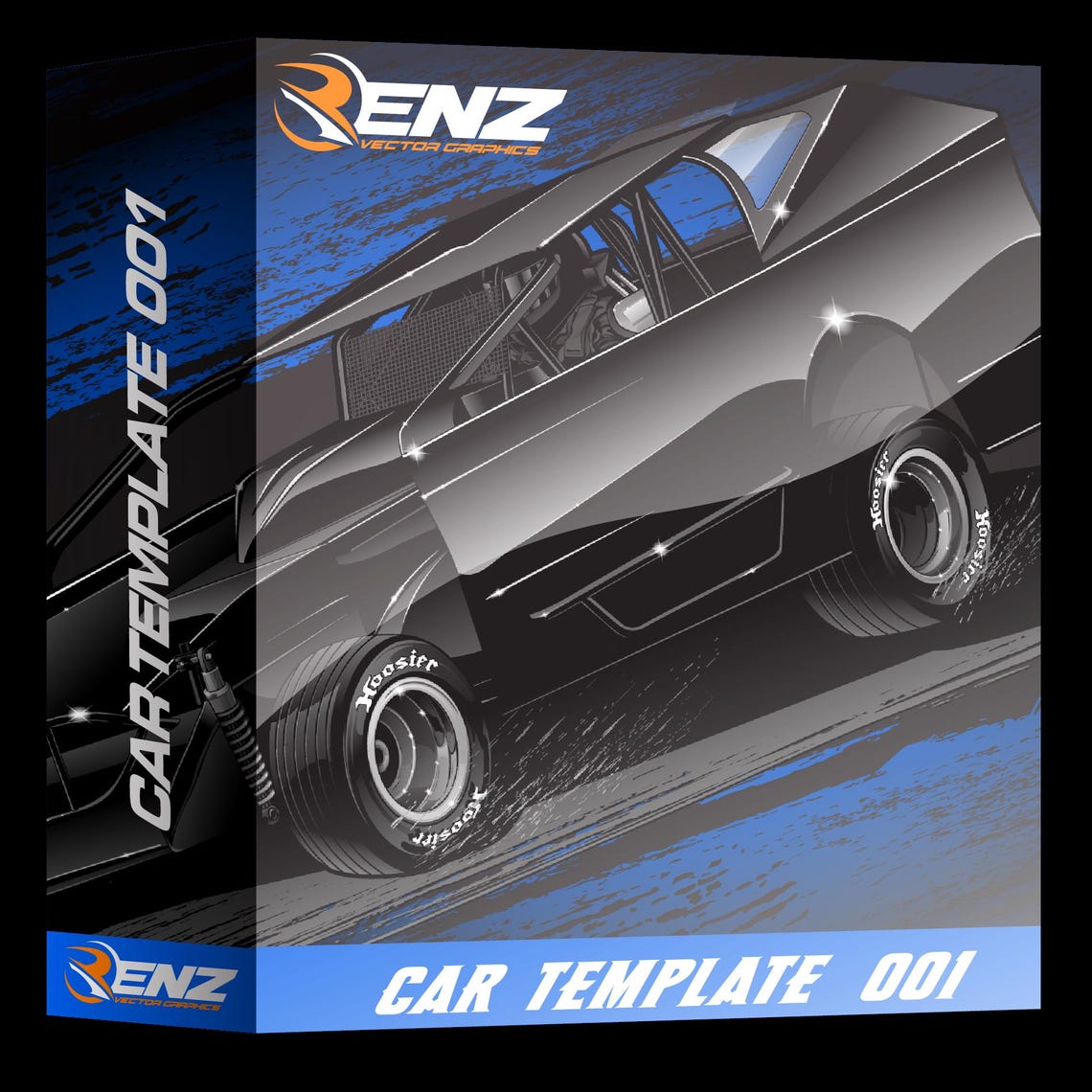 Dirt Modified Race Car Vector Template: Racing Graphics, T-shirt Design ...
