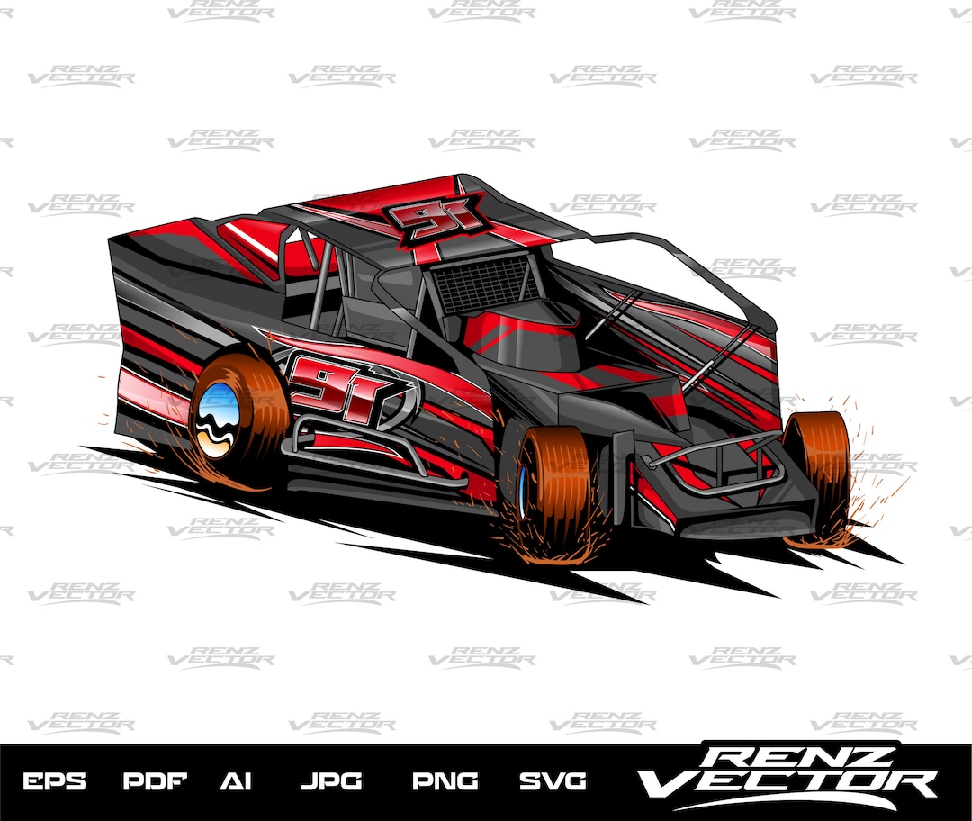 Dirt Track Svg, Dirt Racing Svg, Dirt Car Svg, Winged Car Svg - Etsy