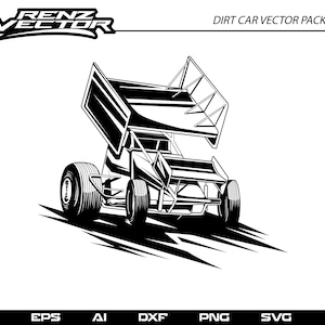 Dirt Track Racing Car SVG Bundle (digital Download) - Etsy