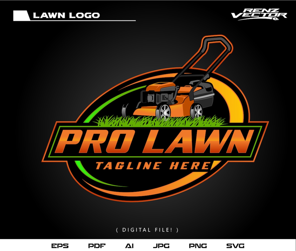 Mowing Logo Lawn Mower Logo Tractor Machinery Mow - Etsy