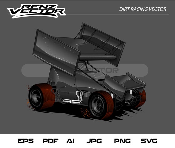 Dirt Track Svg Dirt Racing Svg Dirt Car Svg Winged Car Svg - Etsy
