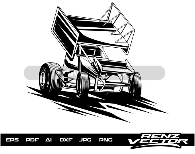 Dirt Track Svg Dirt Racing Svg Dirt Car Svg Winged Car Svg - Etsy